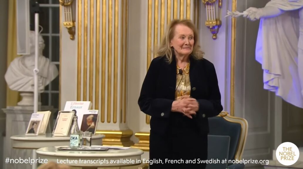 Tzum | Filmpje: Nobelprijstoespraak van Annie Ernaux - 'De erkenning ...